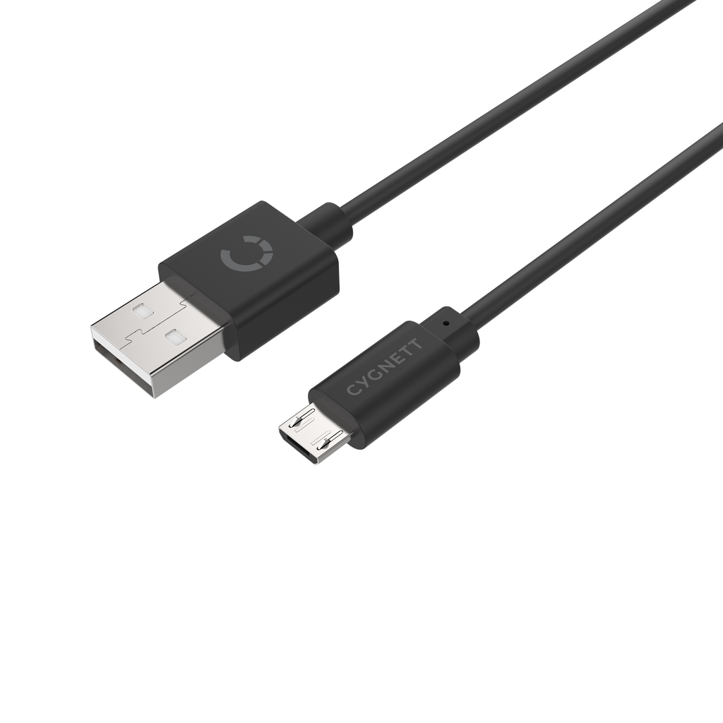 Essentials Micro USB to USB-A Cable 1m – Black – Cygnett