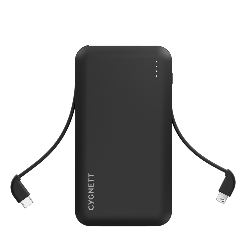 10,000 mAh Power Bank with Charging Cables – Cygnett