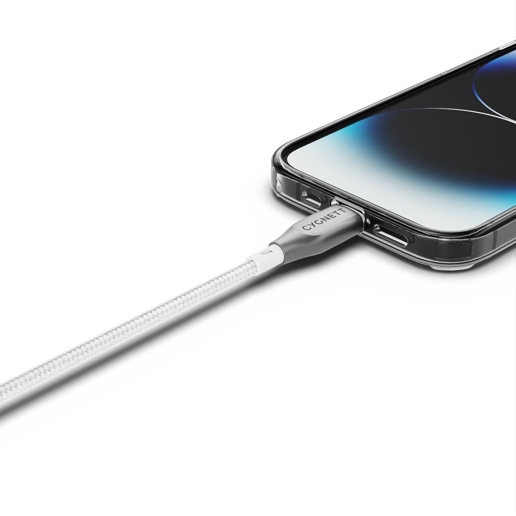 Armoured Lightning to USB-C Cable - White – Cygnett