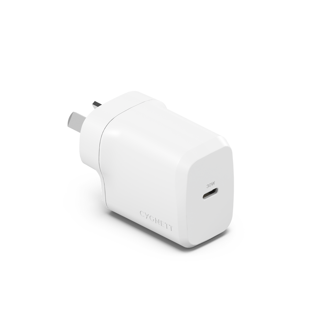 30W GaN USB-C Wall Charger - White – Cygnett