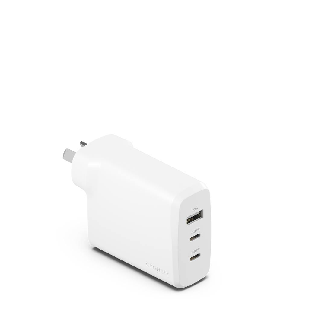 87W Multi Port GaN Wall Charger – Cygnett