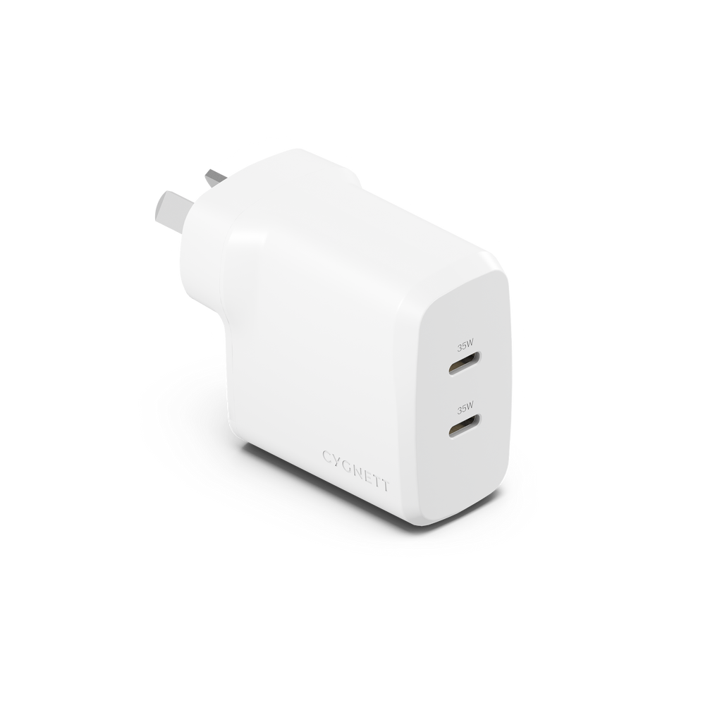 35W Dual Port Wall Charger - White – Cygnett