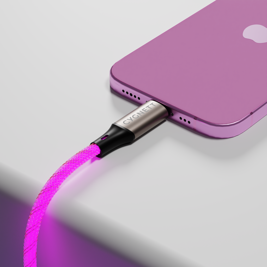 USB-C to USB-A 1.2m Light Up Cable – Cygnett