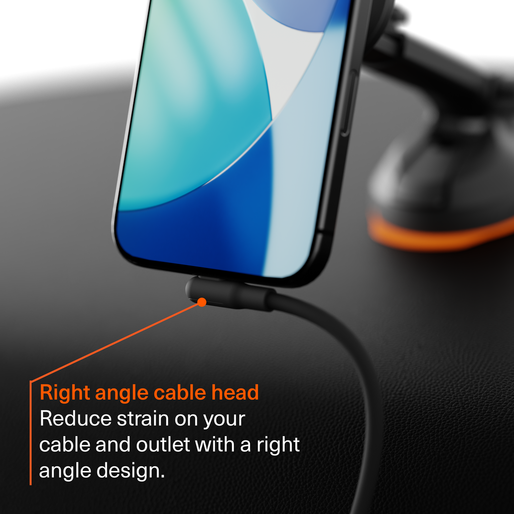Right Angle Lightning to USB-A Silicone Cable - 70CM – Cygnett